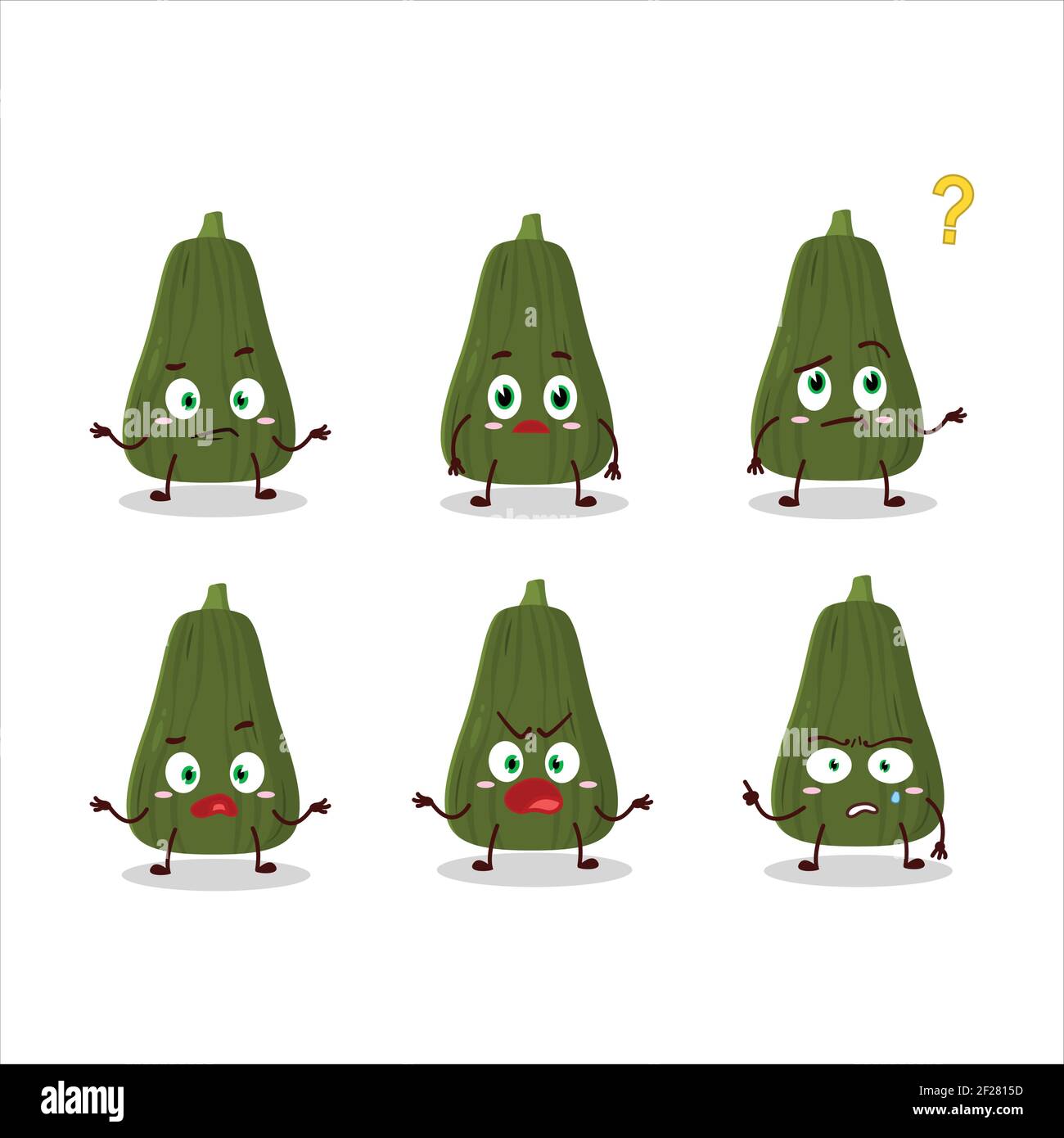 Cartoon character of squash with what expression. Vector illustration ...