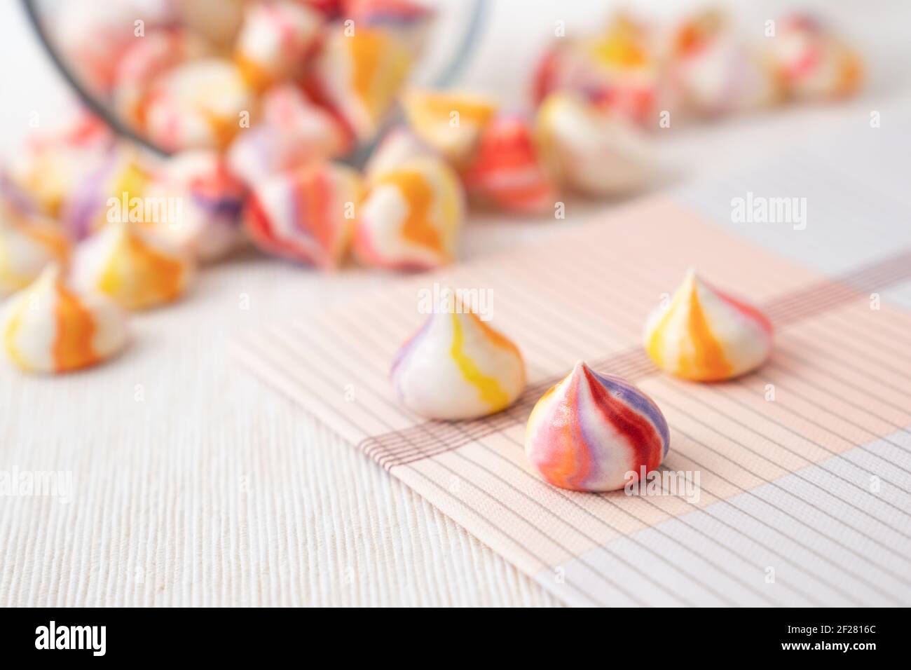 Colorful French meringue cookies Stock Photo - Alamy
