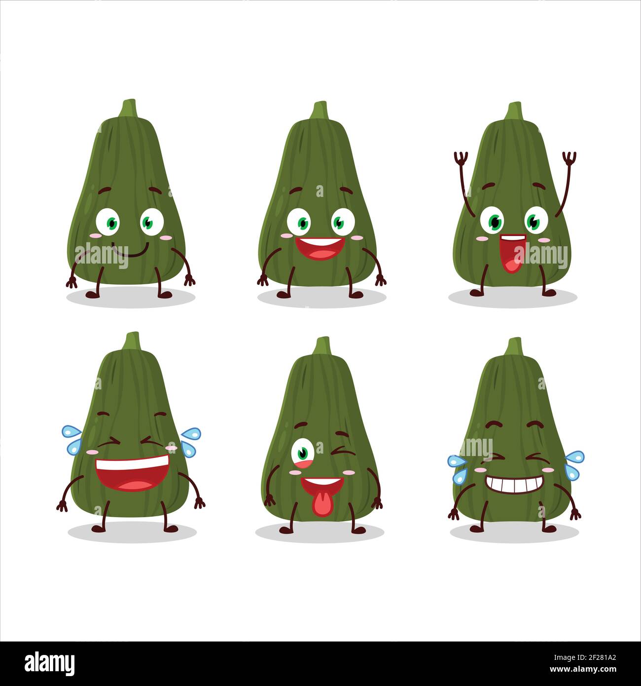Cartoon character of squash with smile expression. Vector illustration ...