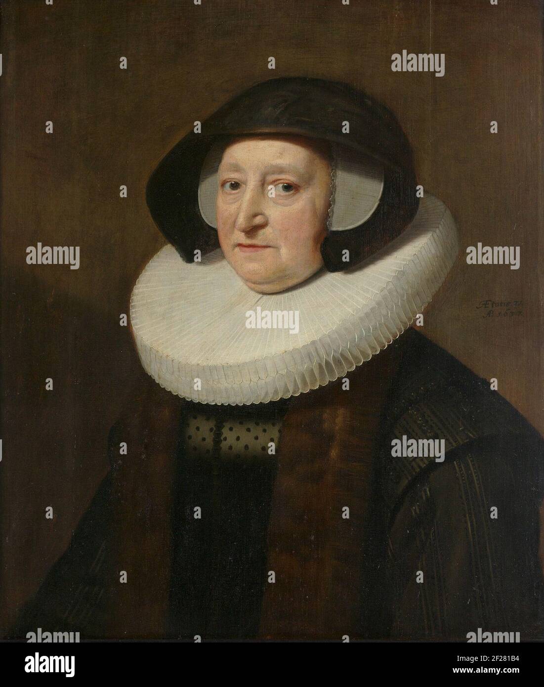 Portrait of Maria Petitpas, second Wife of Johannes Wttenbogaert (Jan ...