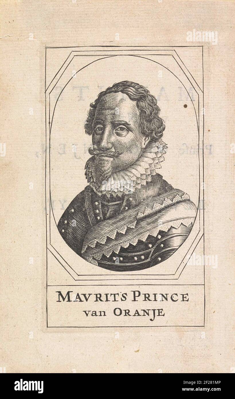 Portrait of Maurits, Prince of Orange.Portrait of Maurits in An Oval ...