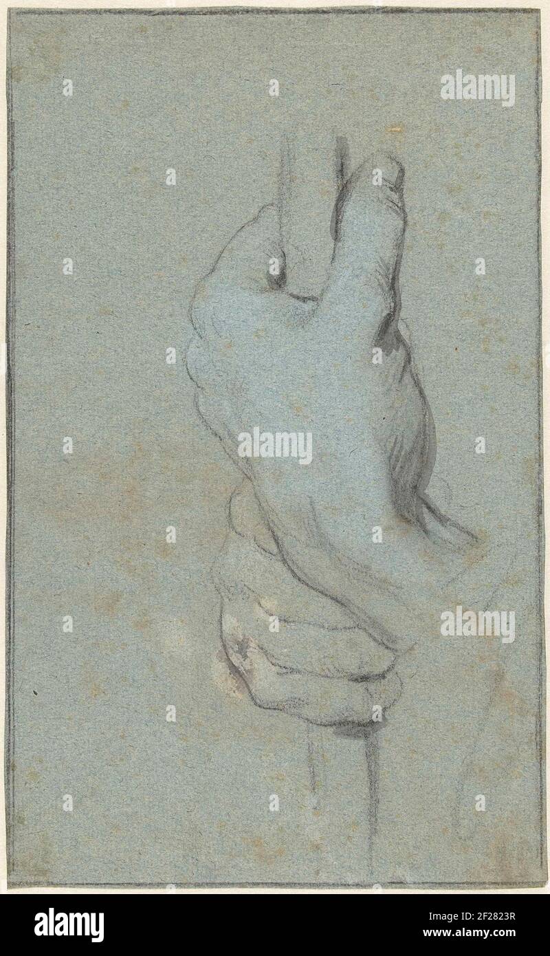 Study of two hands that clamp a staff Stock Photo - Alamy