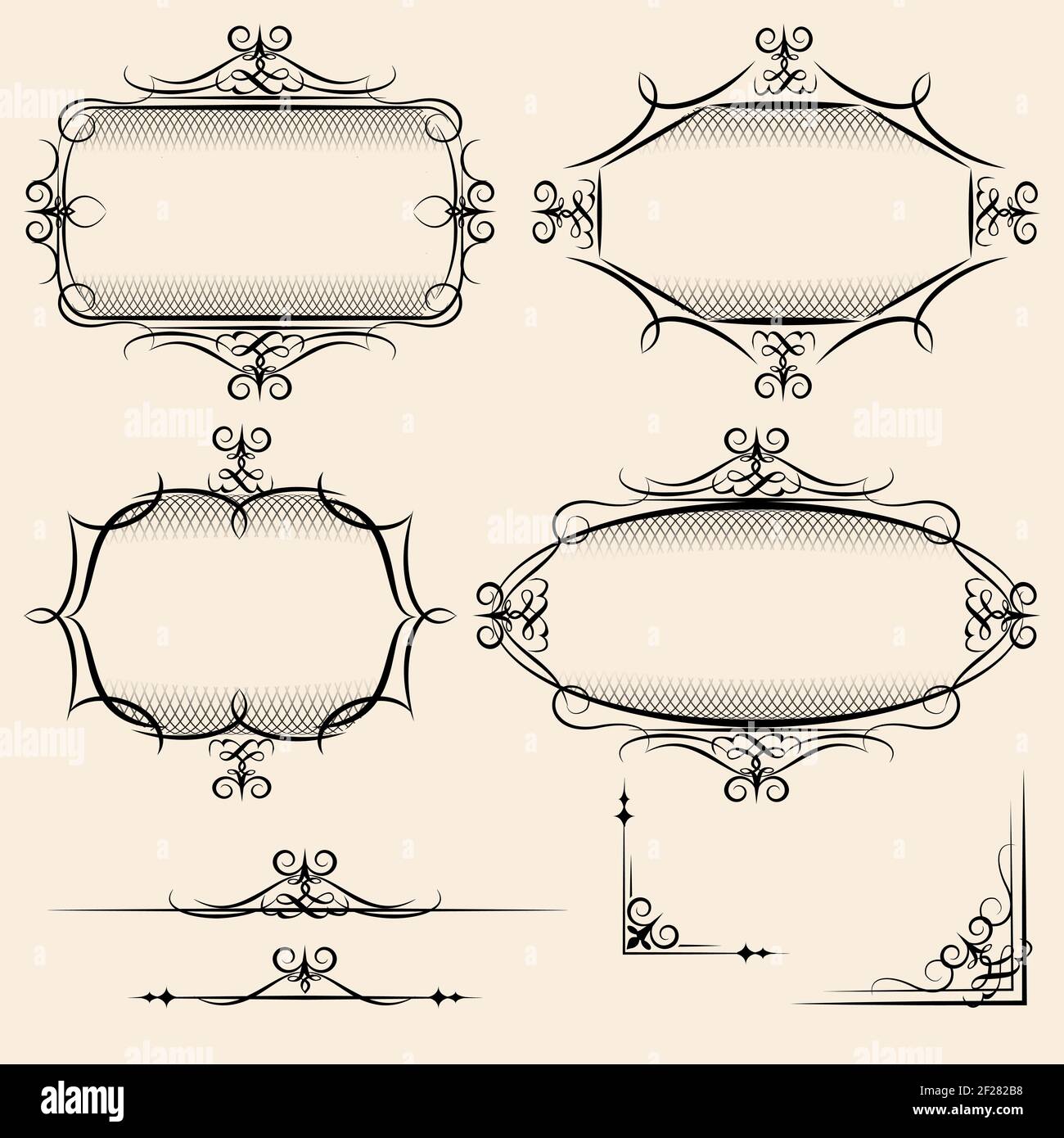 Curlicue border hi-res stock photography and images - Alamy