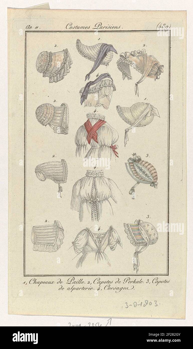 Journal of Ladies and Modes, Paris Costume, August 3, 1803, An 11, (489 ...