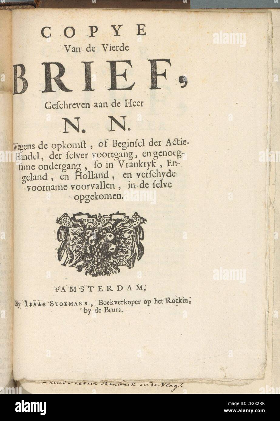 Letter in which the deception of the newly established companies is ...