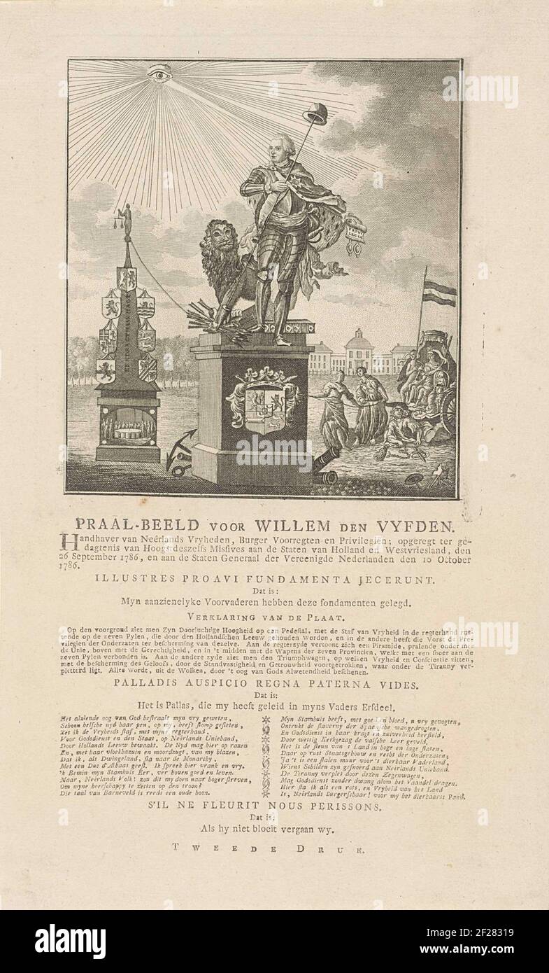 Standbeeld van Willem V, prins van Oranje-Nassau; Praal-Beeld voor ...