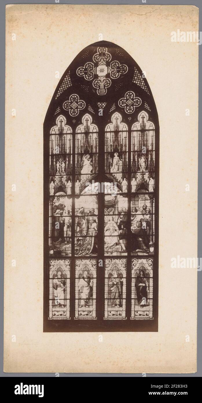 Stained glass window in the Cologne Cathedral Stock Photo - Alamy