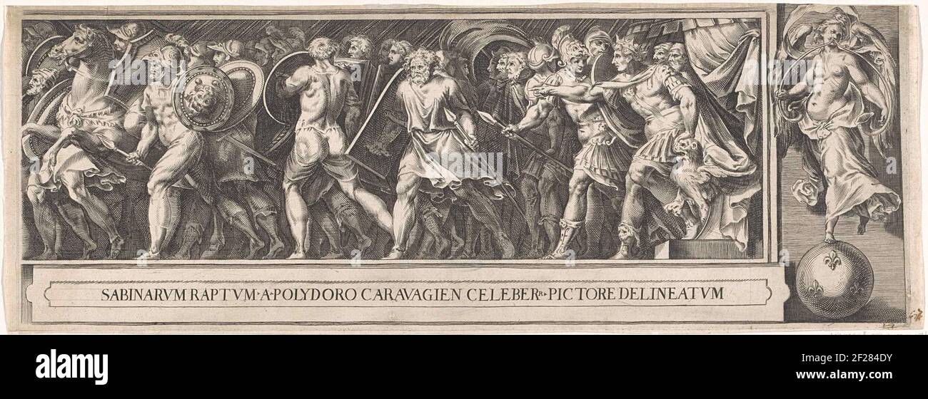 Sabijnse maagdenroof.King Romulus gives his soldiers orders to get the ...