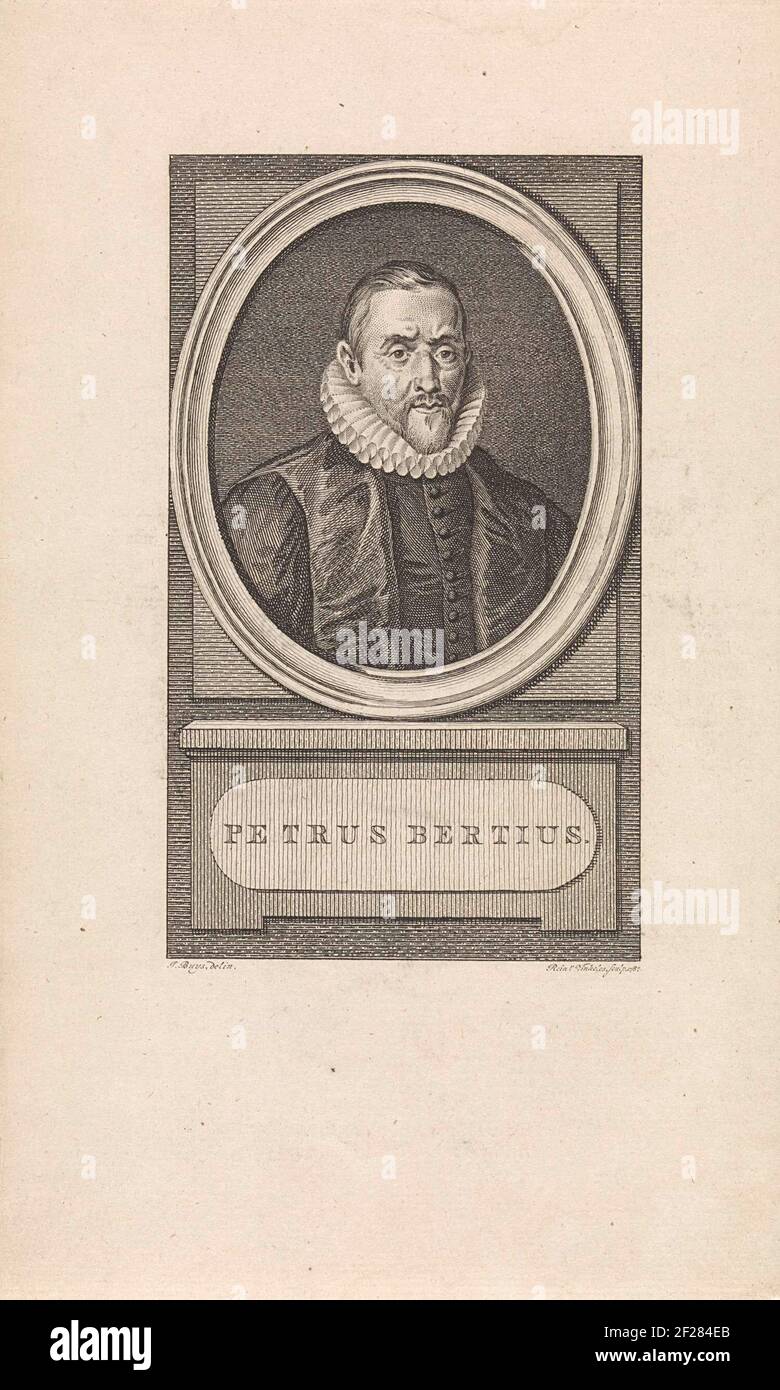 Portret van Petrus Bertius.Portrait of Petrus Bertius, professor in ...