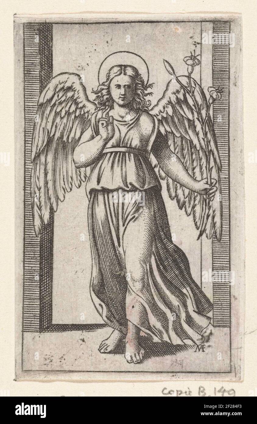 Archangel Gabriel with lily Stock Photo - Alamy