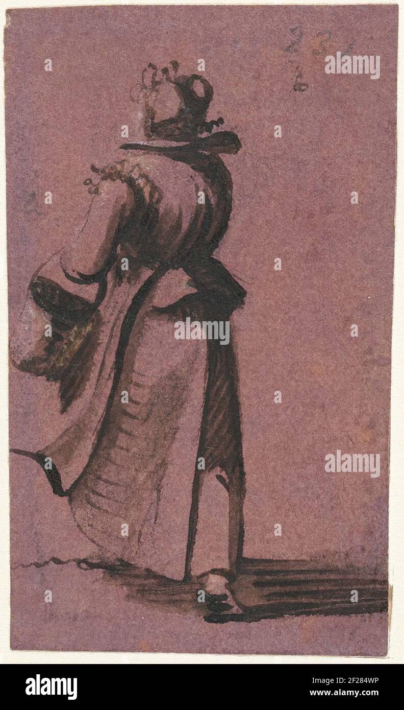 Woman walking, from behind, drawing hi-res stock photography and images ...