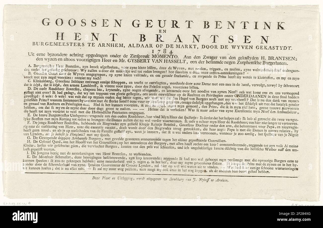 Text sheet with a statement by the letters A-K in the cartoon in which ...