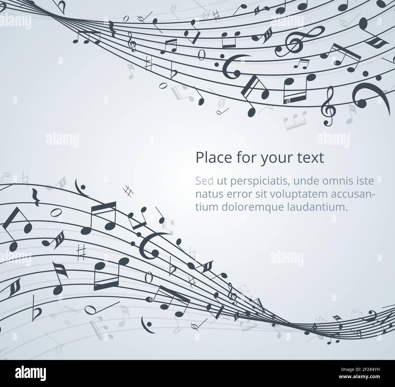 musical notes vector background with space for your text Stock Vector ...