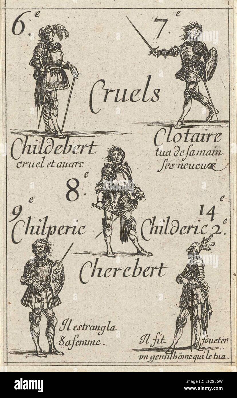 Childebert I, Chlotarius I, Chilperik I, Childerik II en Charibert I ...