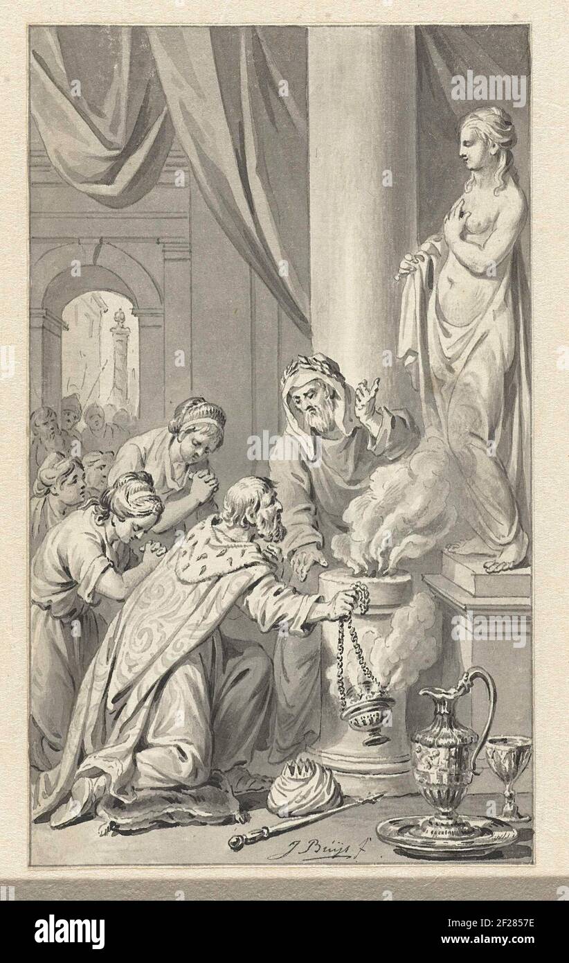 Solomon idolatry. Design for a print Stock Photo - Alamy