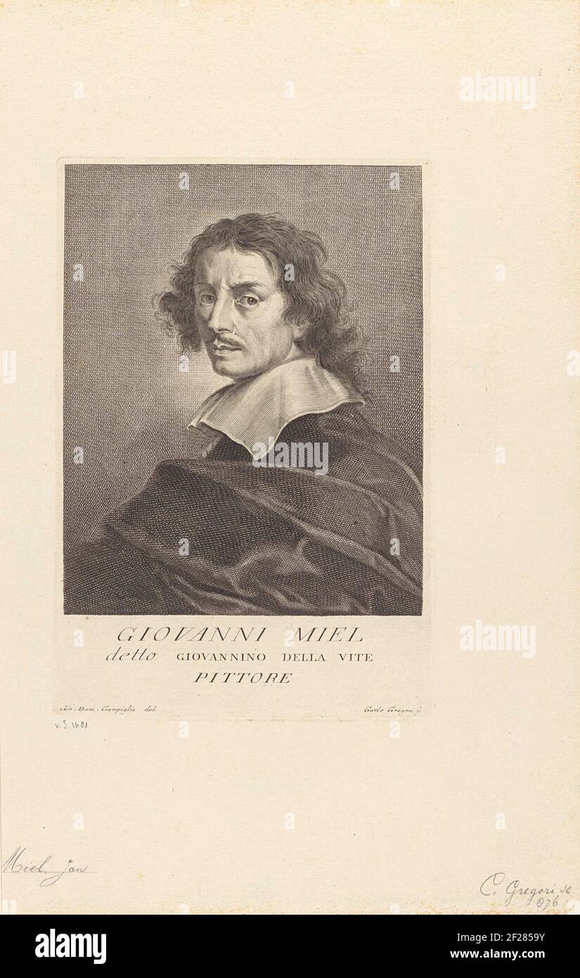 Portrait of artist Jan Miel; Portraits of artists Stock Photo - Alamy