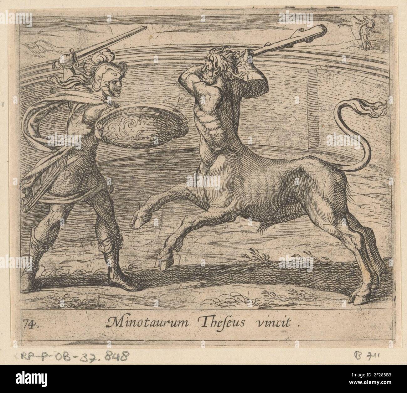 Theseus and the Minotaur; Minotaurum Theseus Vincit; Metamorphoseon ...
