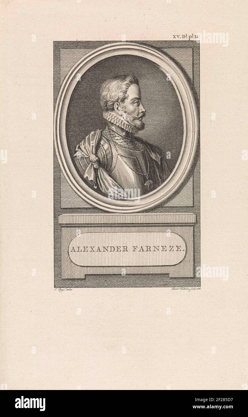 Portrait of Alessandro Farnese, Duke of Parma.Portrait of the Landlift ...