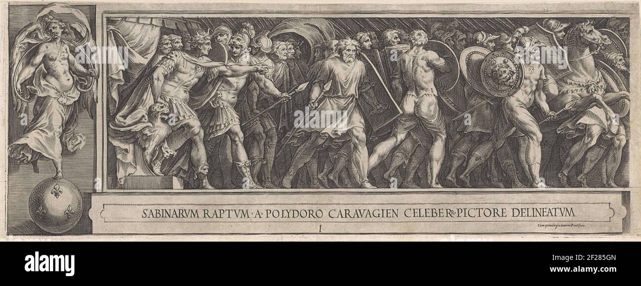 Sabijnse maagdenroof.King Romulus gives his soldiers orders to get the ...