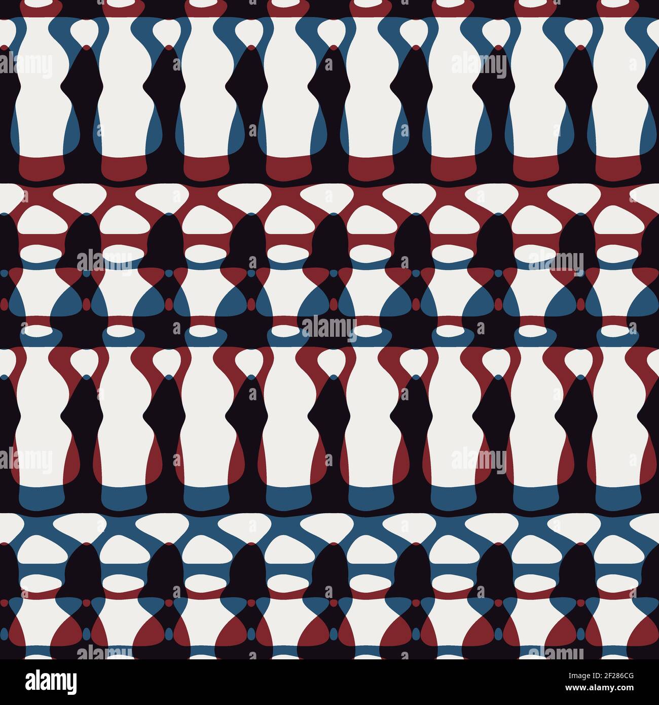 Seamless abstract pattern in red blue black white Stock Photo - Alamy