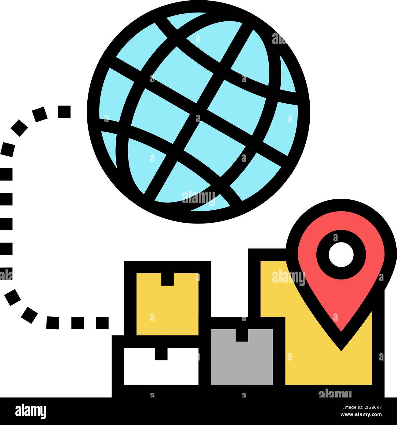 Logistics international color icon Cut Out Stock Images & Pictures - Alamy