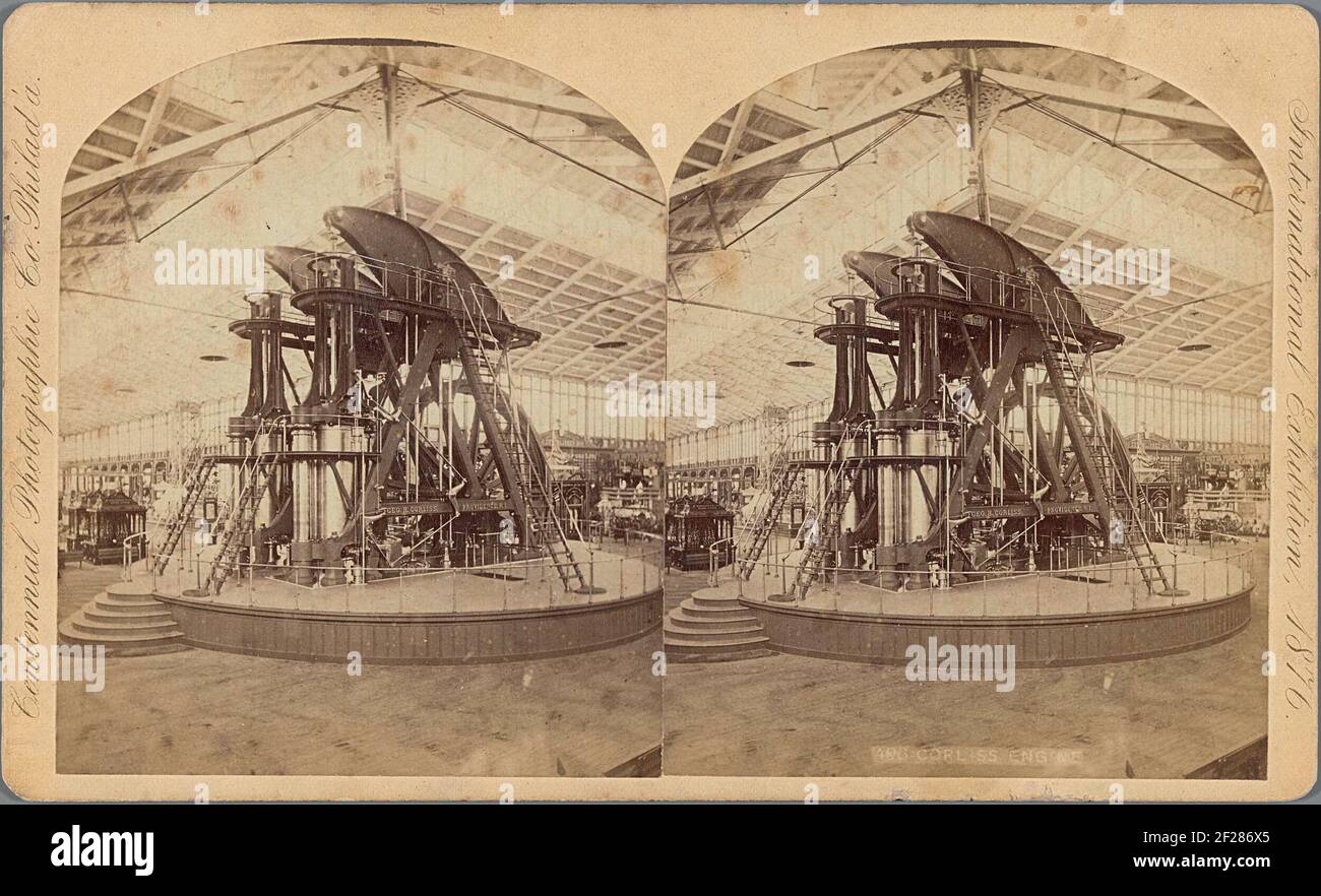 Corliss Centennial Engine (steam engine) at the World Exhibition in ...