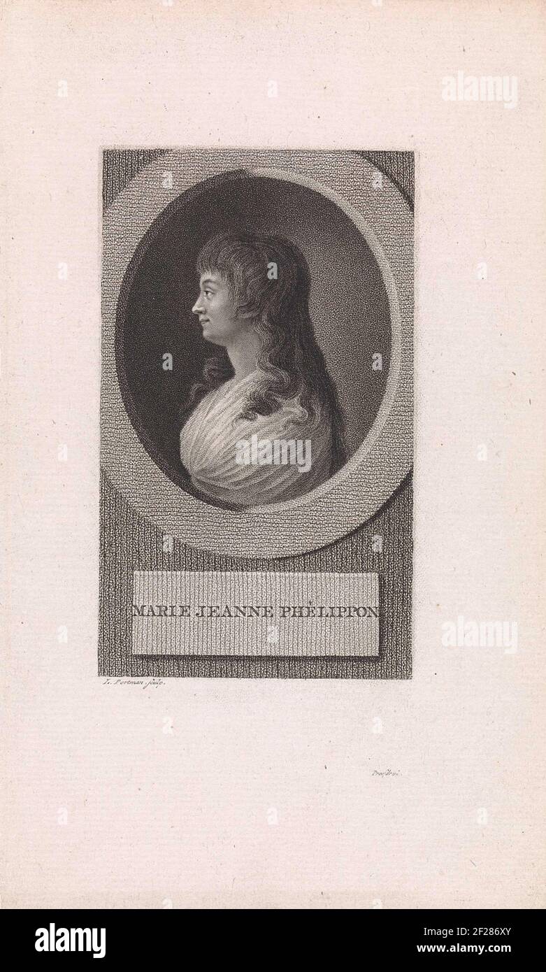 Portrait of the French writer Marie Jeanne Philippon (Madame Roland ...