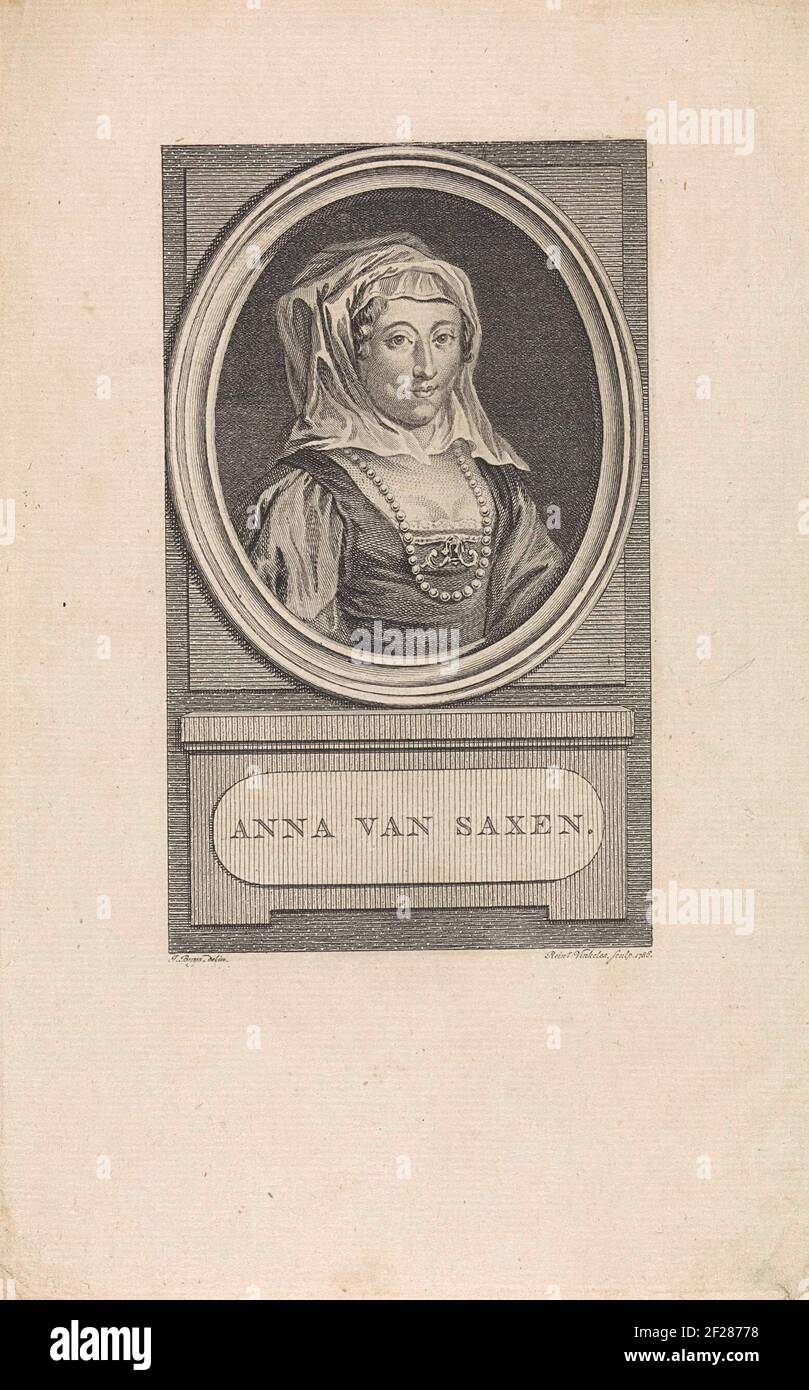 Portrait of Anna van Saxen.Portrait of Anna van Saken, Second Gemalin ...