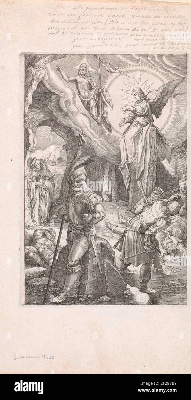 Opstanding van Christus; De Passie.Christ floats at the entrance to his ...