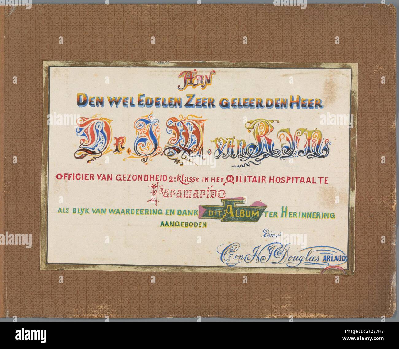 Album by Suriname.foto album with wooden cover with inscription 'Album ...