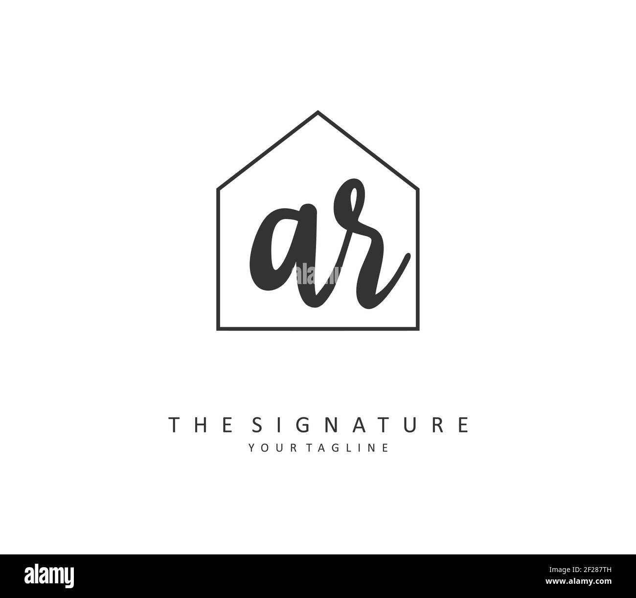 AR Initial letter handwriting and signature logo. A concept handwriting ...