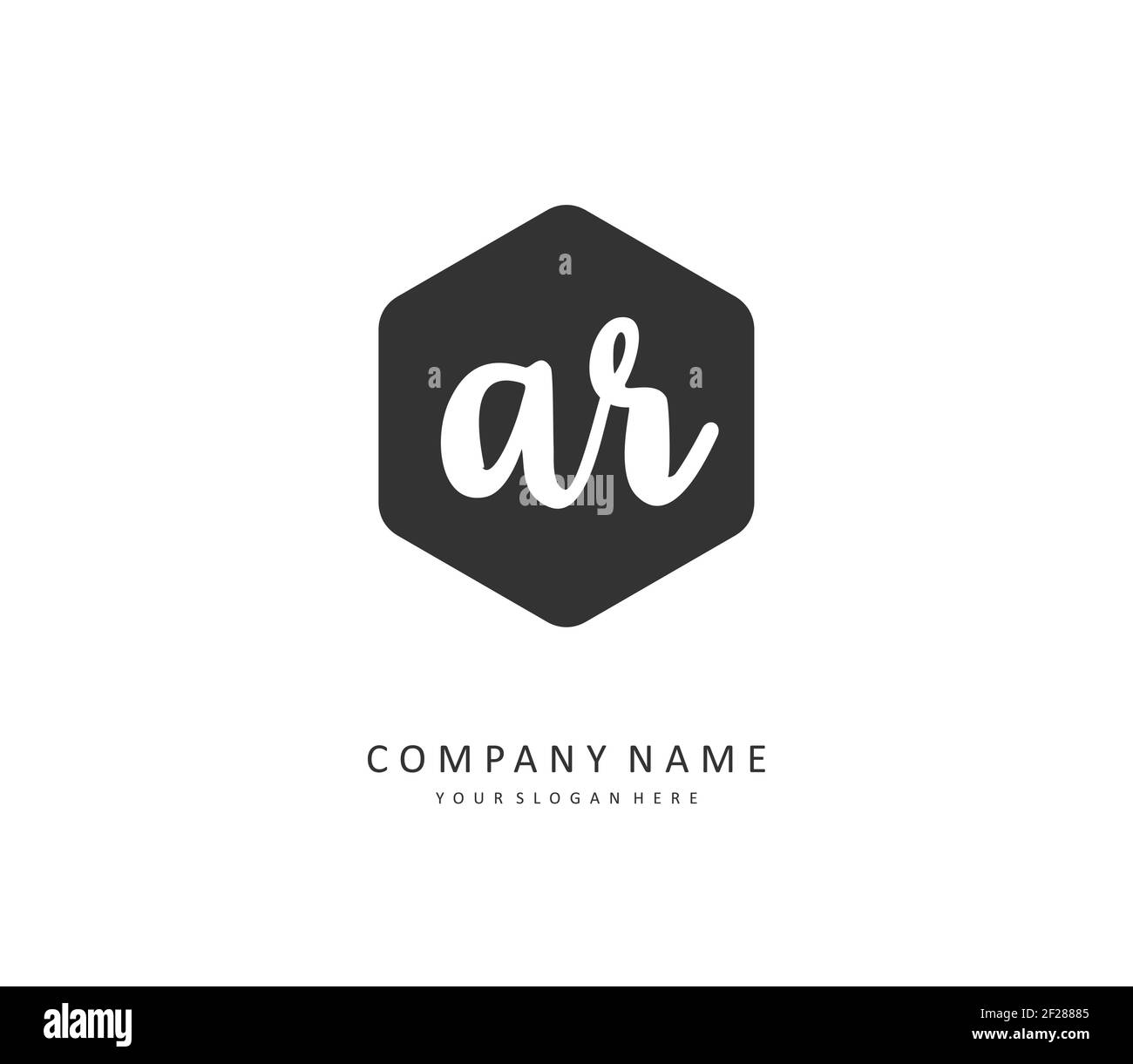 AR Initial letter handwriting and signature logo. A concept handwriting ...