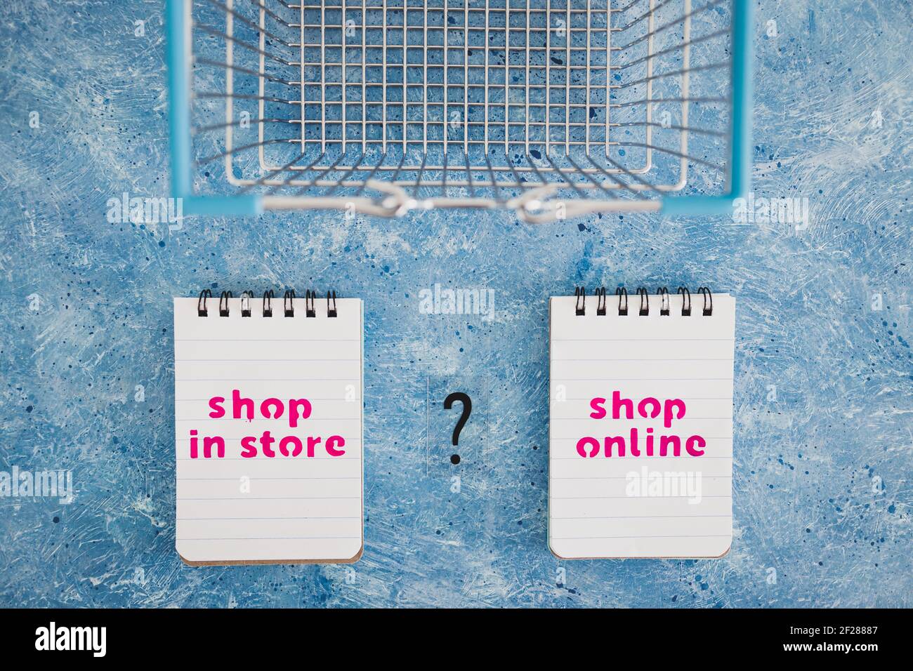 competition and retail industry conceptual image, shop in store vs shop ...
