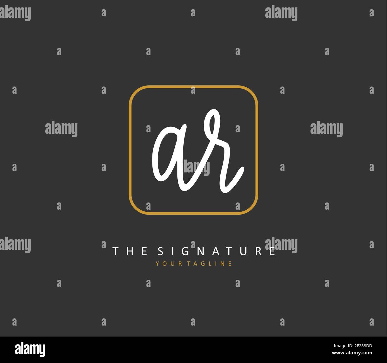 AR Initial letter handwriting and signature logo. A concept handwriting ...