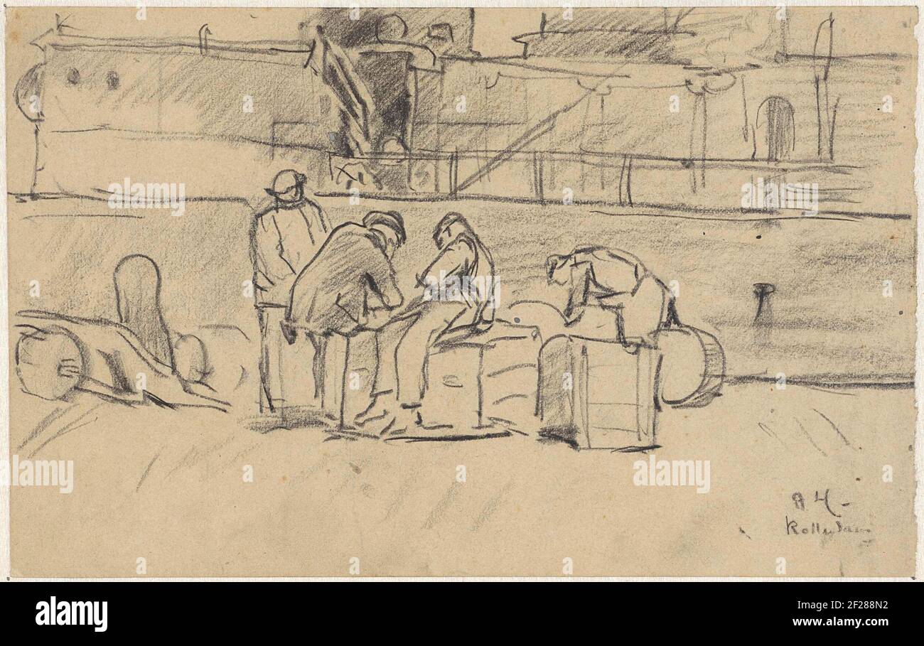 Workers at Kade in Rotterdam Stock Photo - Alamy