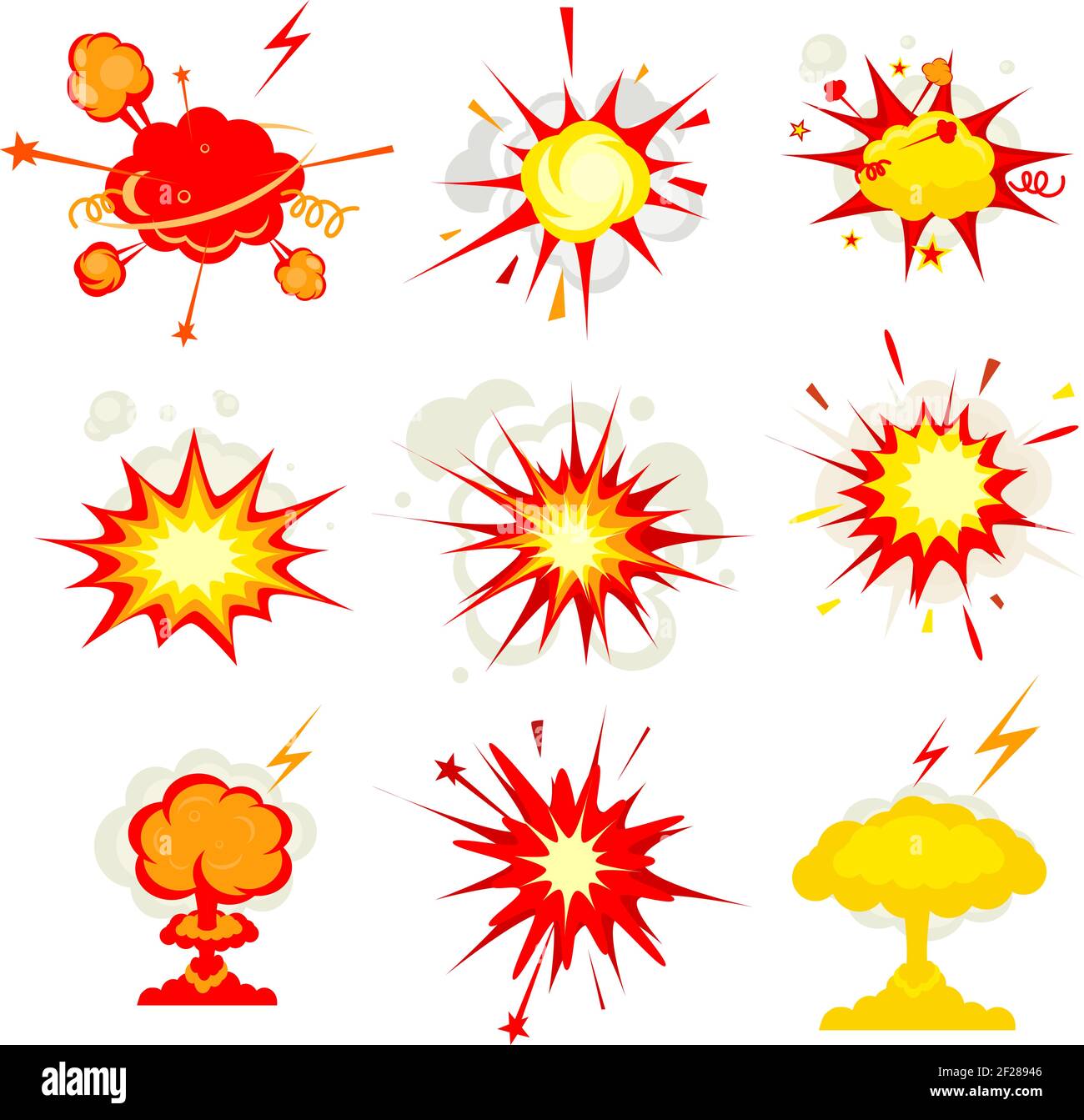 Comic Book Explosion, blast or bomb bang fire vector eps10 illustration Stock Vector Image & Art ...