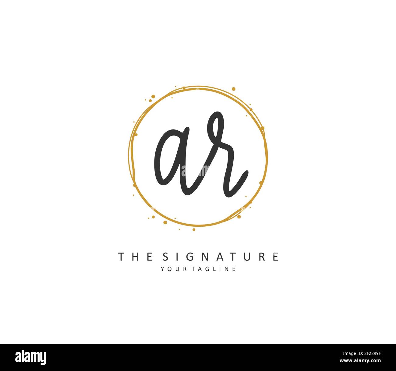 AR Initial letter handwriting and signature logo. A concept handwriting ...