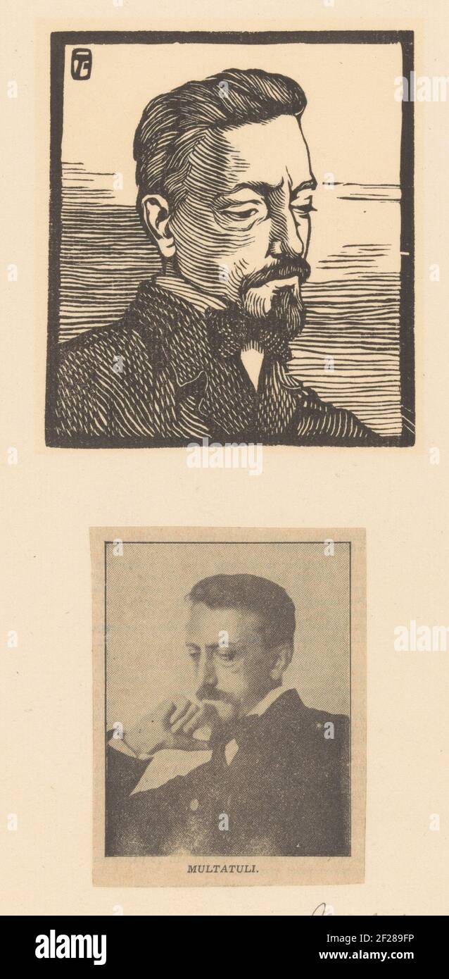 Portrait of multatuli portrait of the writer Multatuli. With this the ...