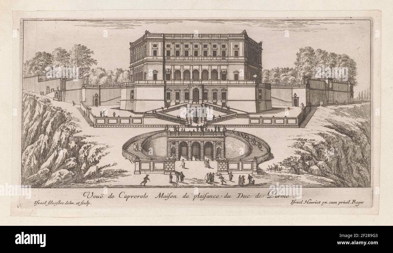 View of Villa Farnese in Caprarola; Veuë de Caprerole Maison de ...
