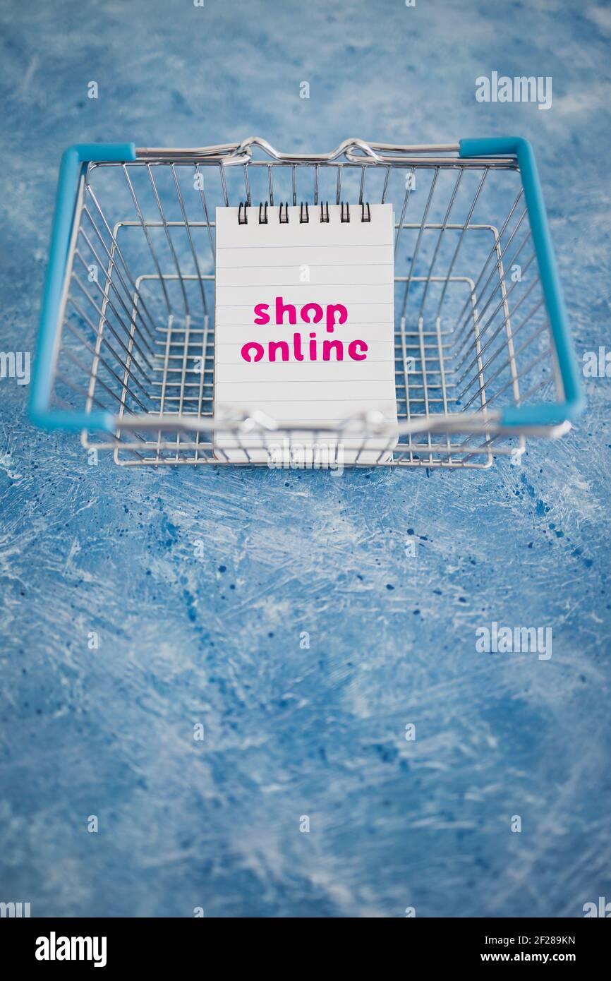 competition and retail industry conceptual image, shop online text on ...