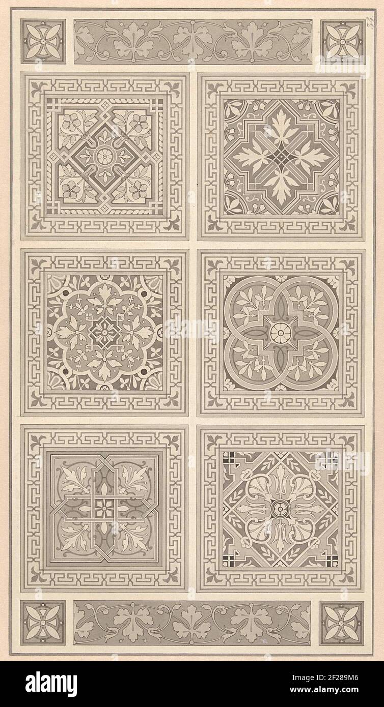 Flat filling from Frisians and squares.design for a Wall Decoration ...