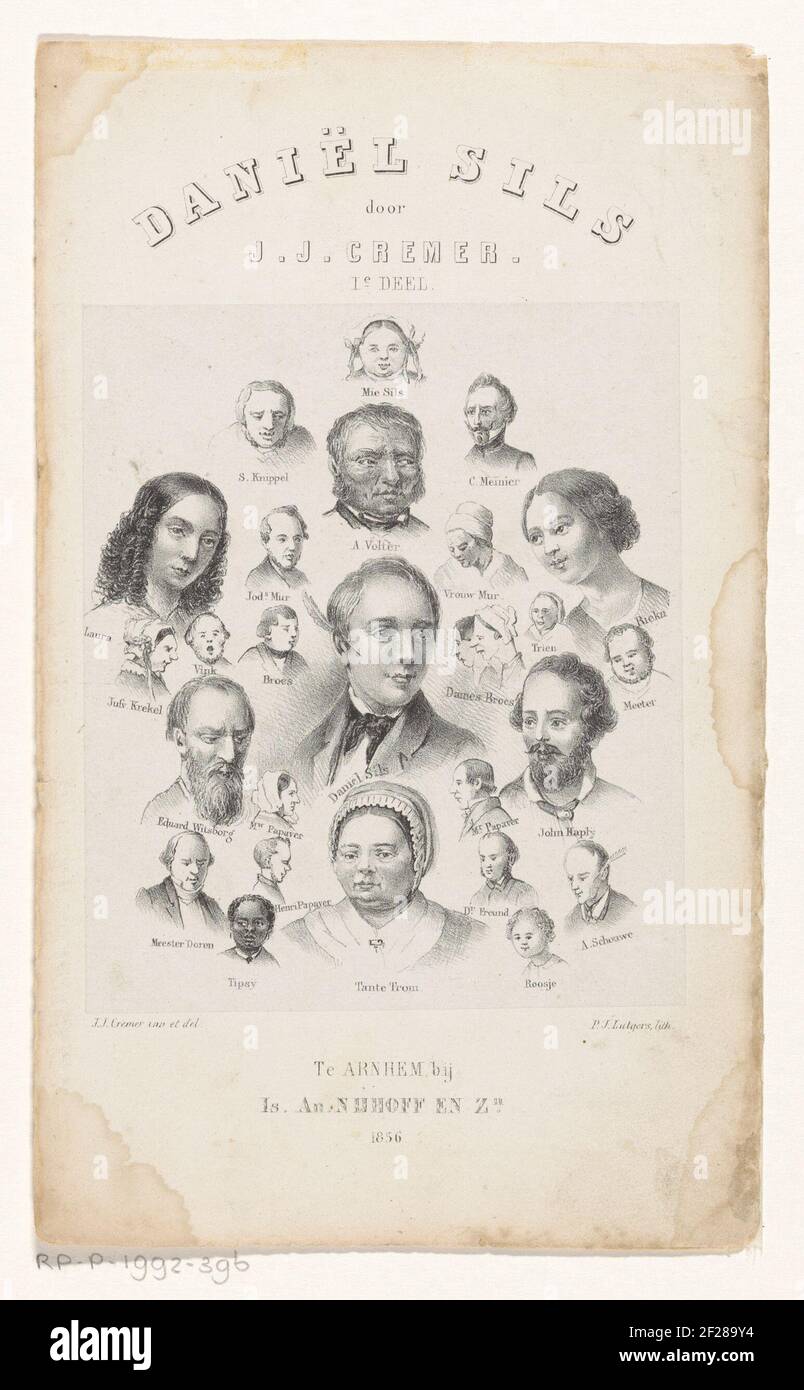 Portraits; Title page for: Jacob Cremer, Daniël Sils, 1856.Portraits of ...