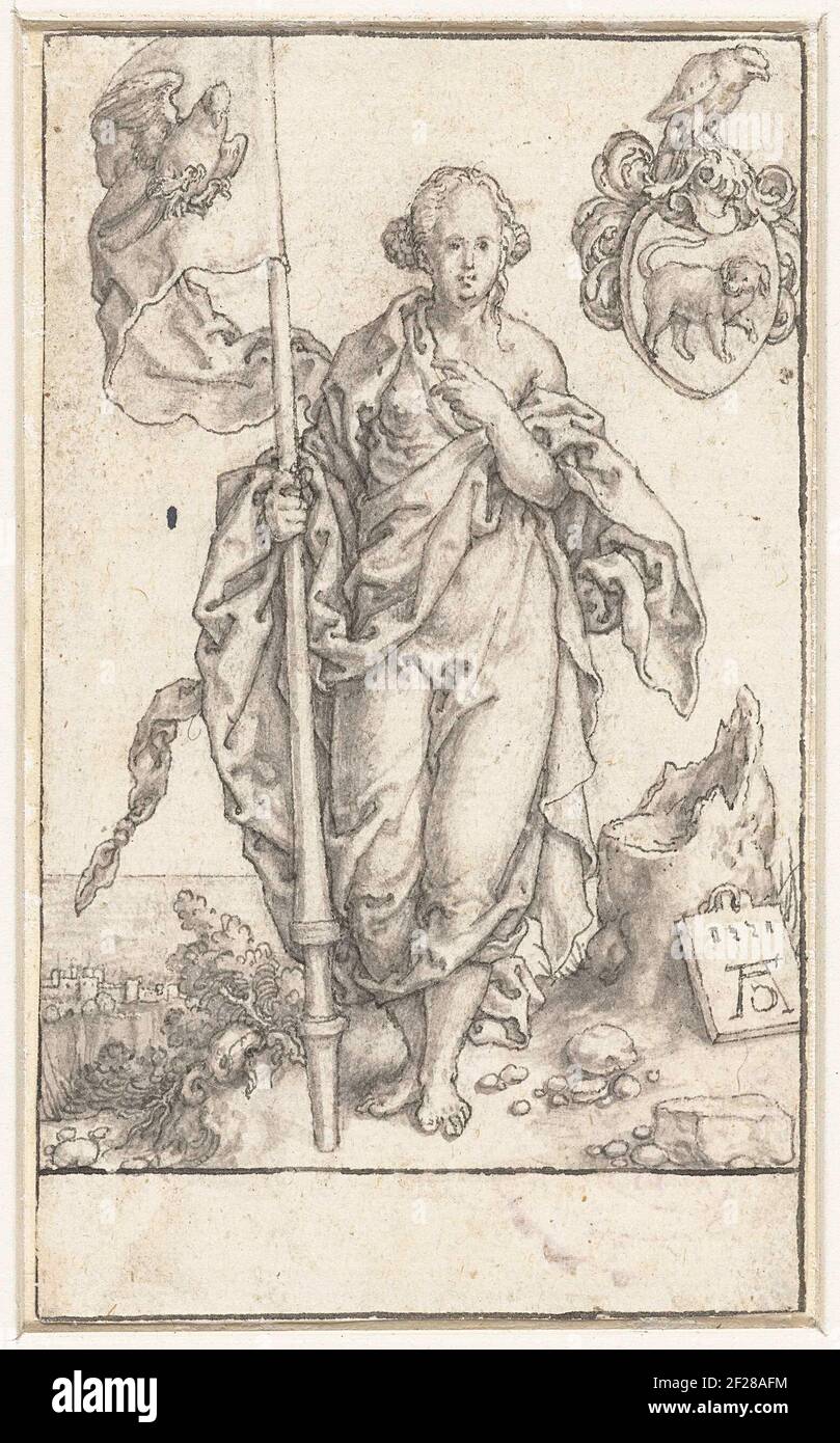 Patience; Design drawings for the seven virtues. Design for a print ...