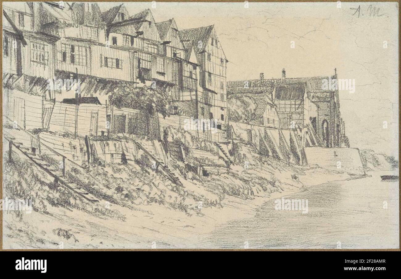 Old houses on the northern German coast Stock Photo - Alamy