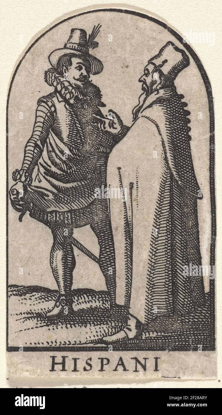 Conversation between a man and a spiritual; Hispani Stock Photo - Alamy