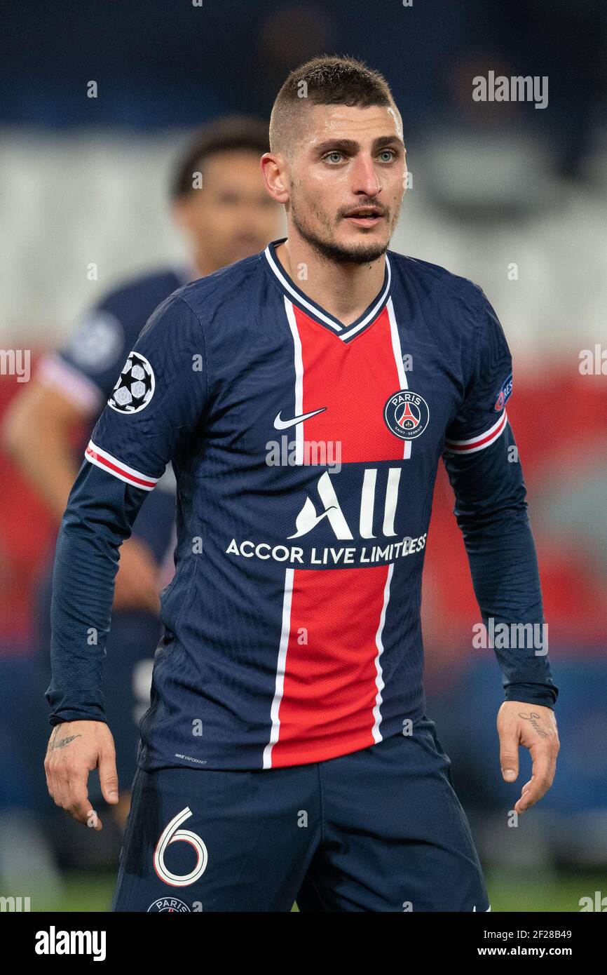 Marco Verratti of PSG in action during the UEFA Champions League Round ...