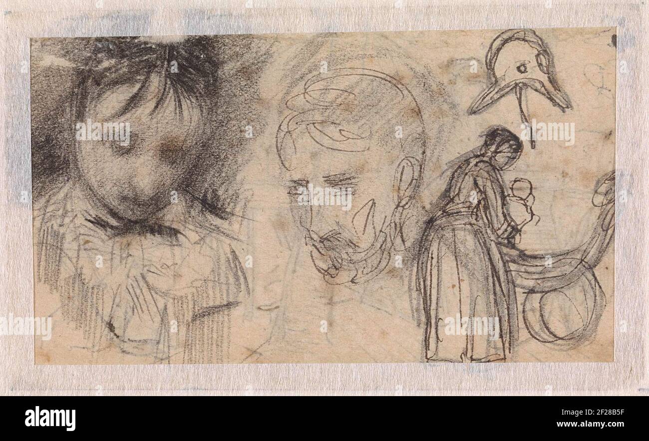 Single sketches of people Stock Photo - Alamy