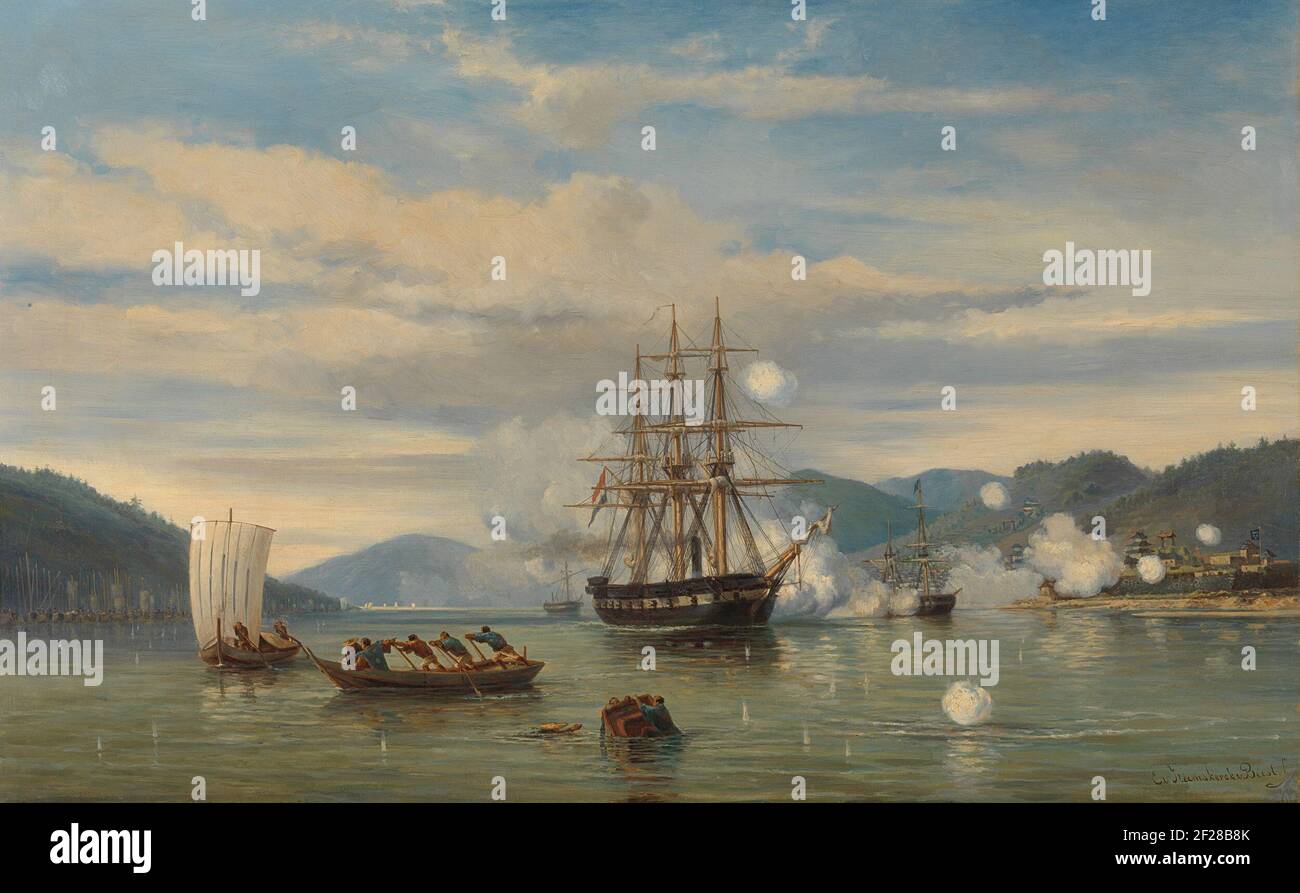 Hms steam powered battleship medusa opening hi-res stock photography ...