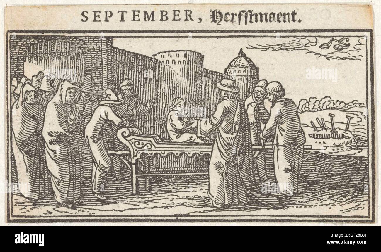 September; Christ heals a possessed boy; Months of the year Stock Photo ...