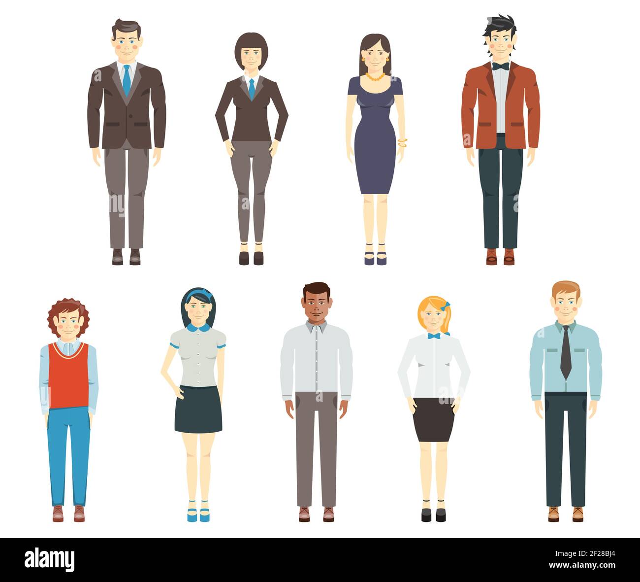 Office team full length Stock Vector Images - Alamy